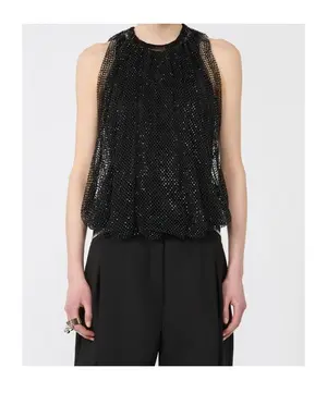 Sportmax Nodo Crystal-embellished Sleeveless Top - Black