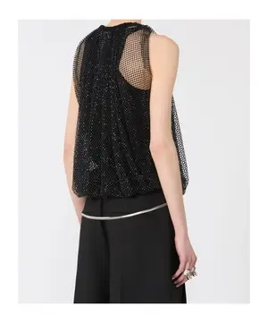 Sportmax Nodo Crystal-embellished Sleeveless Top - Black