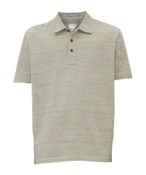 Bottega Veneta Textured Knit Polo Shirt - Chick Melange