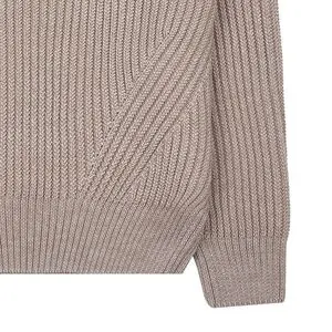 AMI Paris Half-zip Ribbed Knit Sweatshirt - Pink