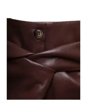 Nanushka Twist-front Faux Leather Maxi Skirt