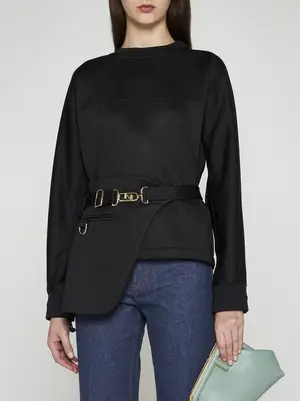 Fendi O'lock Buckle Jersey Sweatshirt