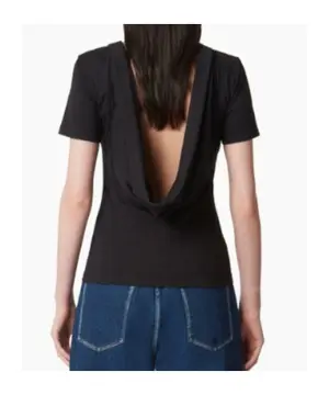 Nina Ricci Slim Fit Draped Back T-shirt - Black