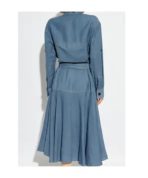Bottega Veneta Flared Denim Shirt Dress