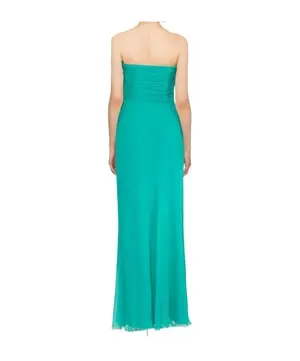 Alberta Ferretti Draped Knotted Maxi Dress