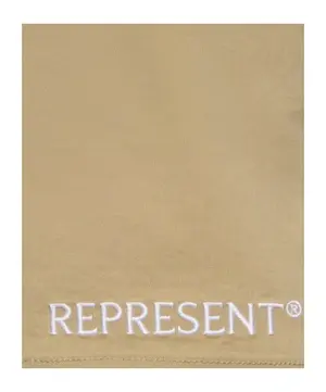 REPRESENT Logo Embroidered Relaxed Fit Shorts - Nude