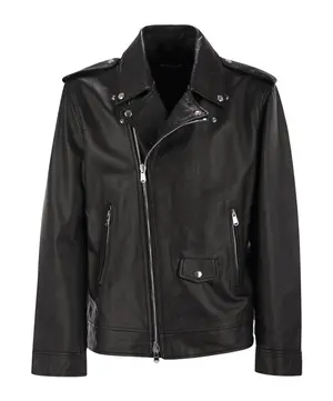 DONDUP Nappa Leather Biker Jacket