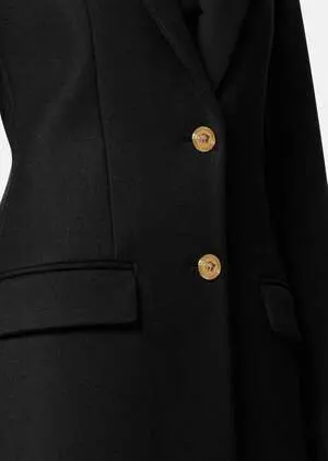 Versace Medusa Hardware Long-sleeved Button-up Coat