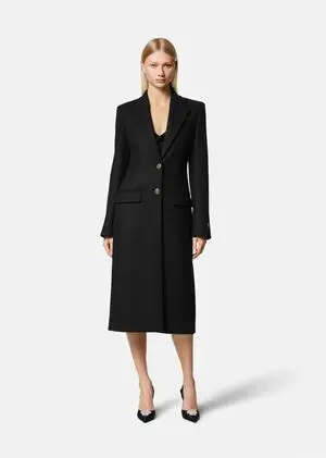 Versace Medusa Hardware Long-sleeved Button-up Coat