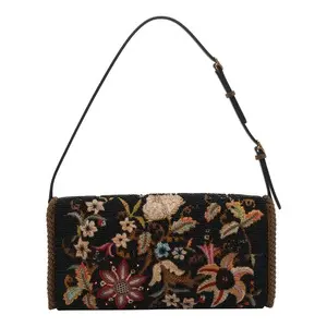 Valentino Garavani Beaded Shoulder Bag - Black
