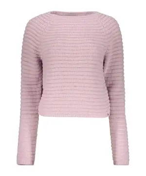 Herno Cropped Ribbed Knitted Sweater