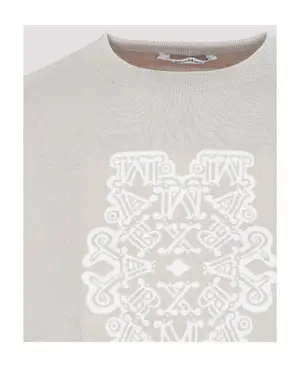 Max Mara Logo-print Wool Sweatshirt - Nude