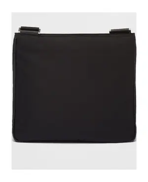 Prada Logo Plaque Zipped Messenger Bag