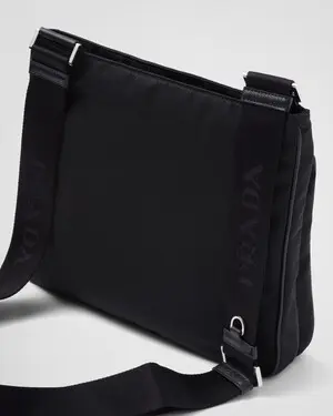Prada Logo Plaque Zipped Messenger Bag