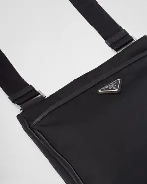 Prada Logo Plaque Zipped Messenger Bag