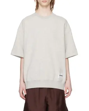 JIL SANDER Logo Patch Short-sleeved T-shirt - Gray