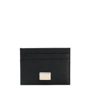 Dolce & Gabbana Dolce Gabbana Logo Plaque Cardholder - Black