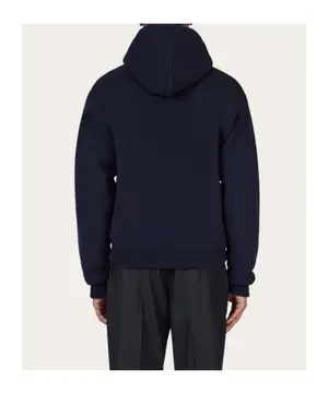 FERRAGAMO Wool Blouson With Milano Stitch And Hood