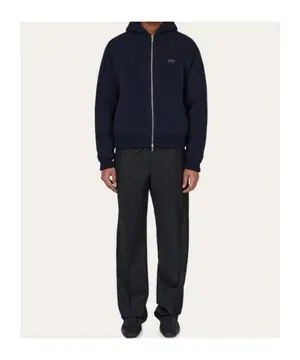 FERRAGAMO Wool Blouson With Milano Stitch And Hood