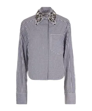 Sportmax Striped Embellished Shirt