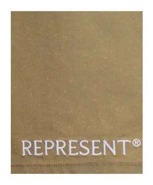 REPRESENT Logo Embroidered Elastic Waist Shorts - Green