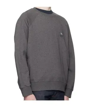 Maison Kitsuné Bold Fox Head Patch Crewneck Sweatshirt - Black