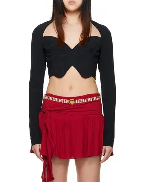 Blumarine Butterfly-motif Cropped Top