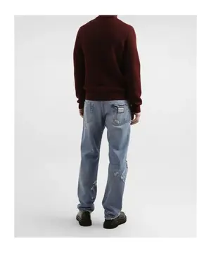 Dolce & Gabbana Half-zip Waffle-knit Sweater