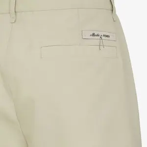 Fendi Logo Patch Bermuda Shorts - Beige