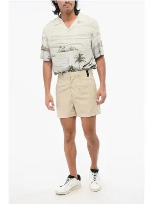 Fendi Logo Patch Bermuda Shorts