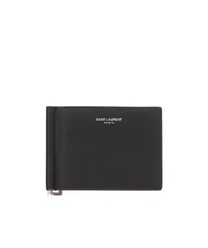 Saint Laurent Bill Clip Wallet - Black