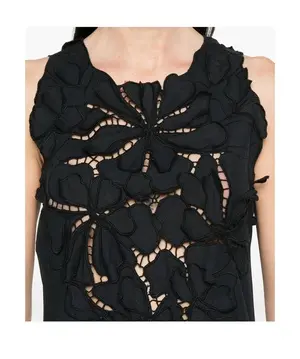 FORTE_FORTE Floral Applique Maxi Dress