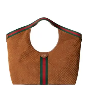 Gucci Giglio Large Tote Bag - Brown