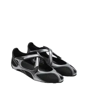 Attico Floor 01 Round-toe Ballerina Flats - Black