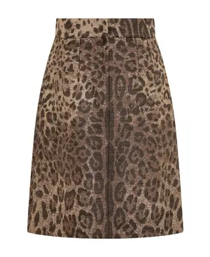 Dolce & Gabbana Leopard Print Mini Skirt