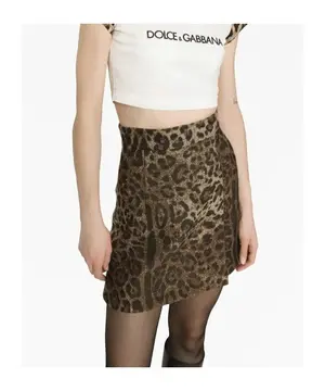 Dolce & Gabbana Leopard Print Mini Skirt