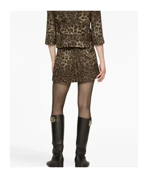 Dolce & Gabbana Leopard Print Mini Skirt