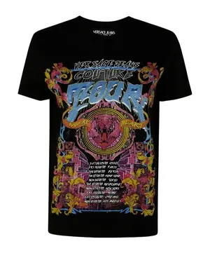 Versace Graphic Print Crewneck T-shirt