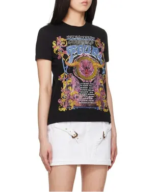 Versace Graphic Print Crewneck T-shirt