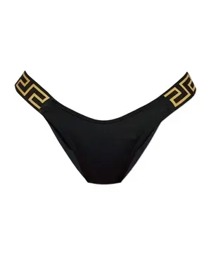 Versace Logo Band Bikini Bottoms - Black