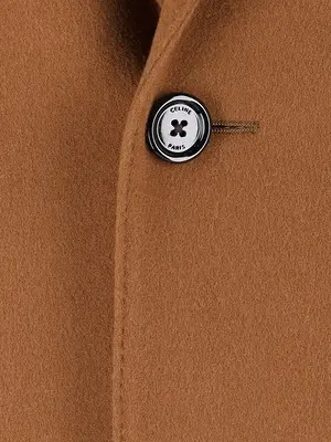 Celine Notch Lapel Escorial Wool Coat