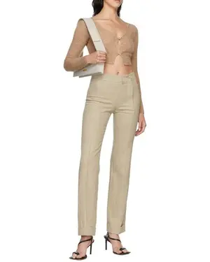 Jacquemus Long Sleeve Cropped Cardigan - Nude