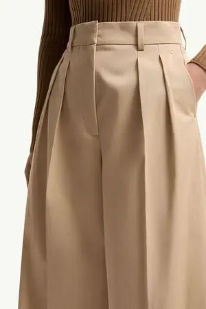 Moncler Pleated Tailored Trousers - Beige