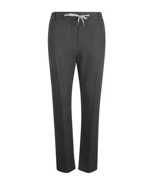 Eleventy Drawstring Slim Pants - Black