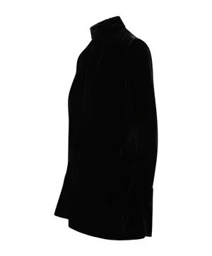 Saint Laurent Cut-out Detailed Long-sleeved Dress
