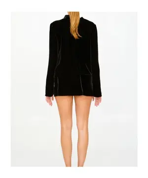 Saint Laurent Cut-out Detailed Long-sleeved Dress