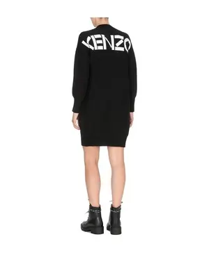Kenzo Long-sleeved Knitted Dress