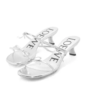 Loewe Petal Metallic Sandals