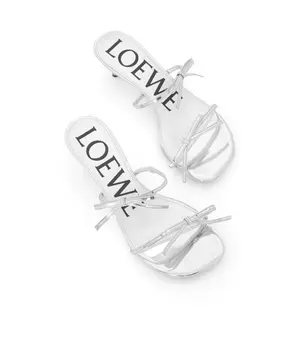 Loewe Petal Metallic Sandals