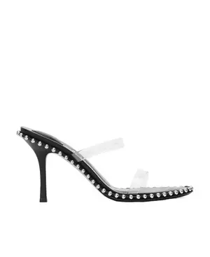 Alexander Wang Nova Open Toe High Heel Sandals With Logo Detailing